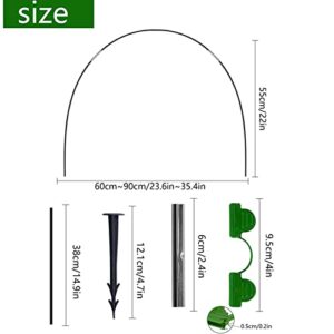 18 Pcs Upgraded Greenhouse Hoops Grow Tunnel Up,Garden Greenhouse Hoops,Arched Plant Support,Tunnel Hoop Greenhouse Frame,Frame Gardening Bed Tunnel Support Frame For Row Cover,Raised Beds,Farmland