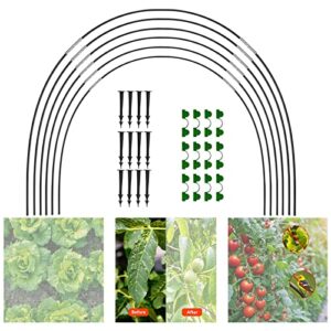 18 Pcs Upgraded Greenhouse Hoops Grow Tunnel Up,Garden Greenhouse Hoops,Arched Plant Support,Tunnel Hoop Greenhouse Frame,Frame Gardening Bed Tunnel Support Frame For Row Cover,Raised Beds,Farmland