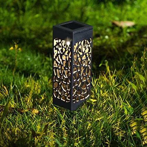 Solar Lights Outdoor,6 Pack Solar Pathway Lights Outdoor-Waterproof,LED Landscape Lighting Solar Powered Outdoor Lights Solar Garden Lights for Pathway Walkway Patio Yard & Lawn Warm White