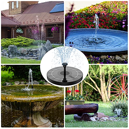 AISITIN 2.5W Solar Bird Bath Fountain Pump & 3.5W LED Solar Fountain Pump with Colorful Lights & 3000mAh Battery, Solar Water Fountain Pump for Garden, Ponds, Fish Tank and Outdoor