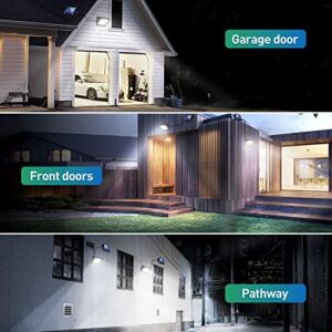 Solar Lights Outdoor Motion Sensor 2 Pack LED Solar Flood Lights Outdoor Security Solar Powered Lights Outside Waterproof with 3 Lighting Mode 16.4Ft Cable for Garden Patio Path Yard Garage Indoor