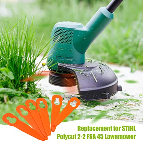 100pcs Replacement Plastic Blades Accessories for STIHL Polycut 2-2 FSA 45 Lawnmower Trimmer Grass Mowing Nylon Blades Garden Lawn Cutter