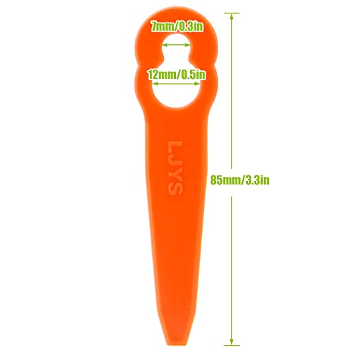 100pcs Replacement Plastic Blades Accessories for STIHL Polycut 2-2 FSA 45 Lawnmower Trimmer Grass Mowing Nylon Blades Garden Lawn Cutter