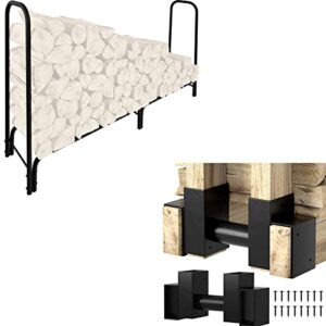 amagabeli firewood rack outdoor black 8ft bundle amagabeli firewood rack outdoor black 2 pack