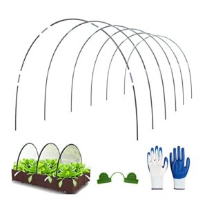 garden hoops – hoop house greenhouse diy garden hoops for raised beds,fiberglass support hoops frame plant hoops for garden netting,garden tunnel hoops,row cover hoops kit 30pcs