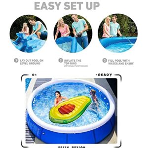 Inflatable Swimming Pools for Kids and Adults Above Ground, Blow Up Family Top Ring Pool Portable Easy Set Pools Games for Outdoor Backyard Garden