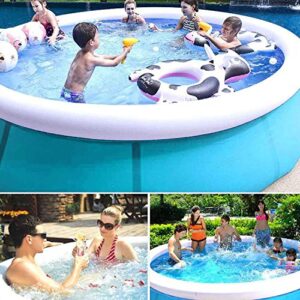 Inflatable Swimming Pools for Kids and Adults Above Ground, Blow Up Family Top Ring Pool Portable Easy Set Pools Games for Outdoor Backyard Garden