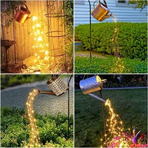 400 LED Solar Firefly Bunch Lights with Remote Control, 8 Flashing Modes Waterproof Fairy String Lights Decorative Vine Solar Watering Can Lights, Outdoor Garden Christmas Decor Lights (Warm White)