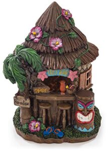 vp home tiki hut solar light for home and outdoor decor, tiki hut solar powered flickering led garden light backyard tiki hut backyard decoration tiki hut solar powered led garden light