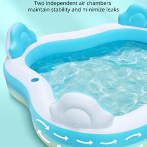 Inflatable Swimming Pool, EVAJOY Inflatable Pool for Kids, Adults, Family-Sized Above Ground Swimming Pool with 4 Seats, 4 Backrests, Cup Holders, for Backyard, Garden, Outdoors, 200 gal