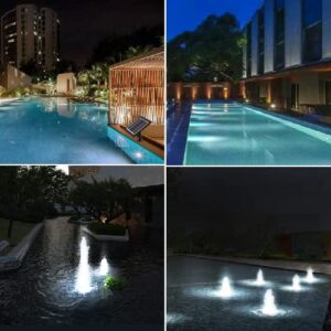 Solar Pond Spotlights, 1-Spotlight Underwater Lights Pond Lights IP68 Waterproof Submarine Projector Light Pond Garden Lawn Spotlight COB Style Amphibious for Outdoor Garden Courtyard Lawn Fish