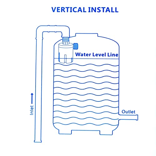 ITROLLE 3/4'' Interior Water Valve, Automatic Water Level Control Valve for Solar Water Tank Tower Pool