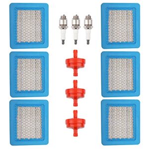 buckbock 6 pack 491588 491588s air filter for briggs and stratton 491435s 399959 271933 491435 625e 675ex 725ex toro 20332 20835 20836 troy bilt tb110 tb130 craftsman 33644 6.75 lawn mower filter