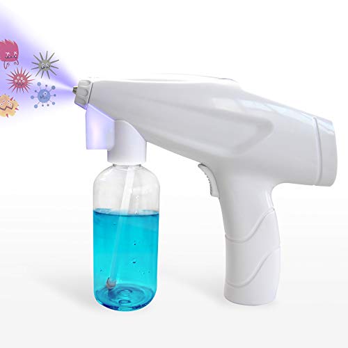 Froluya Portable Spray Machine,Handheld Portable Fogger Machine Rechargeable Nano Steam Atomizer 200ml/12oz，Electric Sprayer Nozzle Adjustable Fogger for Home Office School Store or Garden