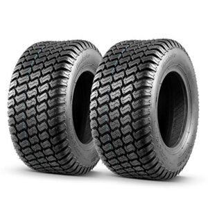 maxauto 2 pcs 16×6.50-8 lawn mower tire for garden tractors riding mowers, 4pr, tubeless