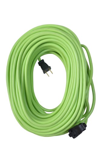 Sun Joe TJ603E 16-Inch 12-Amp Electric Tiller and Cultivator , Green & Yard Master 9940010 Outdoor Garden 120-Foot Extension Cord, Light Duty, 10 Amps, Lime Green