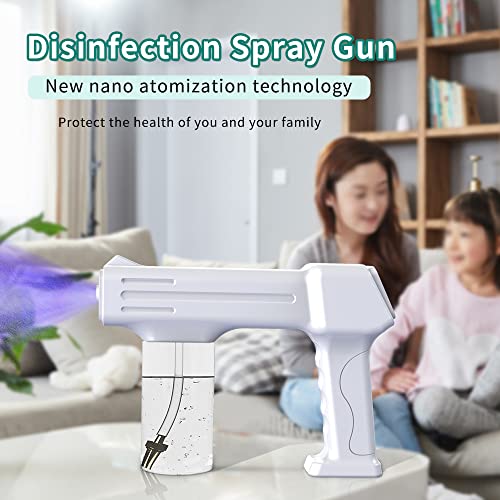 Disinfection Nano Steam Gun，Nano Spray Fogger，machine cordless disinfectant sprayer fogger，Portable Handheld Atomizer Steam Gun Sprayer for Home Office Car School Garden Gift (White)