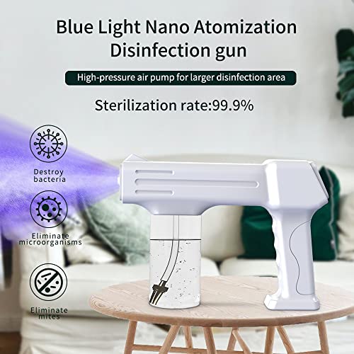 Disinfection Nano Steam Gun，Nano Spray Fogger，machine cordless disinfectant sprayer fogger，Portable Handheld Atomizer Steam Gun Sprayer for Home Office Car School Garden Gift (White)