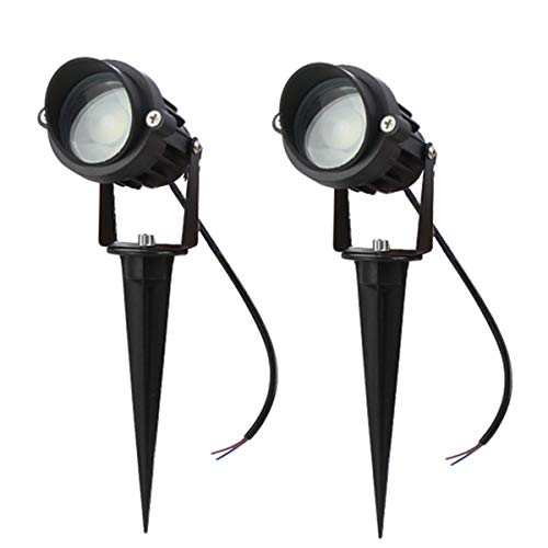 LAVAED 10W LED Landscape Lights 12V Pathway Spotlights Warm White Waterproof Uplight (2 Pack)