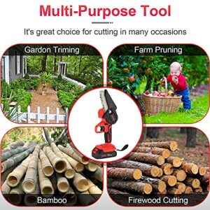 QBQCBB 24V Electric Cordless Saw Woodworking Electric Chain Saw Wood Cutter Suitable for Tree Pruning, with 1 Sets of Battery Portable Garden Cutting, Bamboo Cutting Green Works