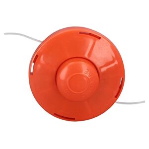 Raguso Trimmer Head Replacement, Plastic Universal String Trimmer Head Replacement M10 Bottom Thread Closely Fitting Orange for Garden Tool