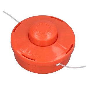 Raguso Trimmer Head Replacement, Plastic Universal String Trimmer Head Replacement M10 Bottom Thread Closely Fitting Orange for Garden Tool