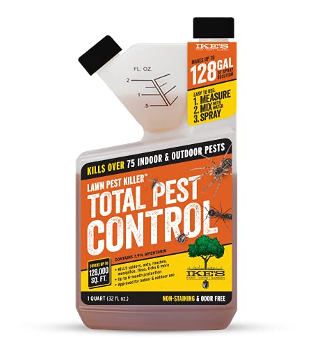 Ike's Lawn Pest Killer | Farm, Home & Garden | Odorless, Non-Irritating Insecticide | Indoor & Outdoor Use (32 oz (Quart))