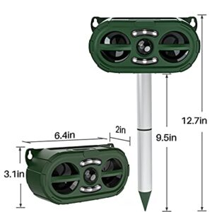 Jahy2Tech 2021 Solar Ultrasonic in Repellent Defender Rat, Squirrel, Deer, Raccoon, Skunk, Rabbit, Mole, Dog, Cat, Waterproof with Motion Detector (1)