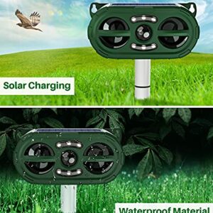 Jahy2Tech 2021 Solar Ultrasonic in Repellent Defender Rat, Squirrel, Deer, Raccoon, Skunk, Rabbit, Mole, Dog, Cat, Waterproof with Motion Detector (1)