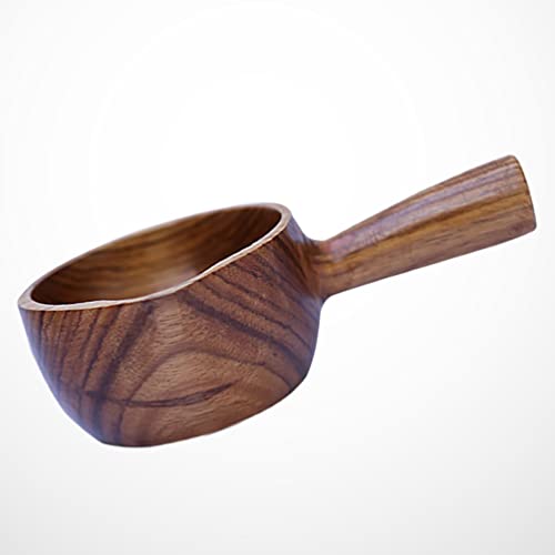 Cabilock Water Bailer Scoop Wooden Dipper Spoon Bath Rinse Cup Wooden Scoop Ladle Japanese Style Water Ladle Dipper Bath Scoop Cup for Water Sauna Garden Tea Wood Water Scoop Wooden Ladle Rinse Ladle