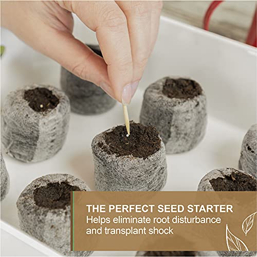 Eartheasy 42mm Peat Pellets with Seed Packet – Biodegradable Seed Starter Soil Pods Perfect for Your Indoor Garden, Vertical Garden Planter, Raised Garden Boxes and Seed Starter Trays (200 Pack)