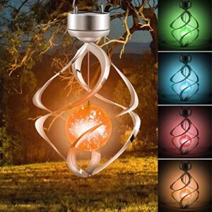 solar lights outdoor yard decorations wind chimes lights led colour changing hanging light for design decoration for garden, patio, balcony,lawn, gift