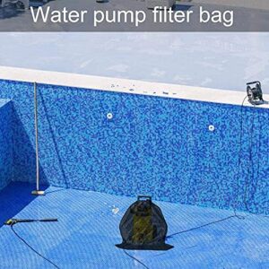 6 pcs Large Pump Barrier Bag,18.5"x 18.5" With Drawstring Pond Mesh Pump Filter Bag For Pond Biofilters Aquarium Filtration And Outdoor Swimming Pool Media Bags(Black)