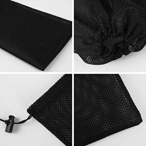 6 pcs Large Pump Barrier Bag,18.5"x 18.5" With Drawstring Pond Mesh Pump Filter Bag For Pond Biofilters Aquarium Filtration And Outdoor Swimming Pool Media Bags(Black)