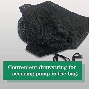 6 pcs Large Pump Barrier Bag,18.5"x 18.5" With Drawstring Pond Mesh Pump Filter Bag For Pond Biofilters Aquarium Filtration And Outdoor Swimming Pool Media Bags(Black)