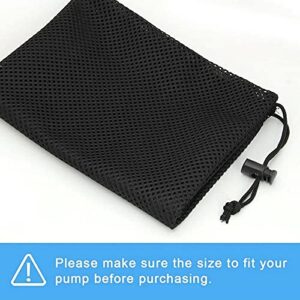 6 pcs Large Pump Barrier Bag,18.5"x 18.5" With Drawstring Pond Mesh Pump Filter Bag For Pond Biofilters Aquarium Filtration And Outdoor Swimming Pool Media Bags(Black)