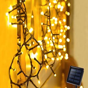 OxyLED Solar String Lights Outdoor, 72ft 200 LED String Lights Solar Powered Waterproof Decorative Fairy Lights for Garden Patio Wedding Party Christmas Tree Halloween (Warm White)