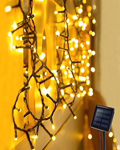 OxyLED Solar String Lights Outdoor, 72ft 200 LED String Lights Solar Powered Waterproof Decorative Fairy Lights for Garden Patio Wedding Party Christmas Tree Halloween (Warm White)