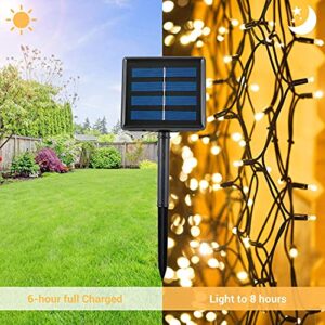 OxyLED Solar String Lights Outdoor, 72ft 200 LED String Lights Solar Powered Waterproof Decorative Fairy Lights for Garden Patio Wedding Party Christmas Tree Halloween (Warm White)