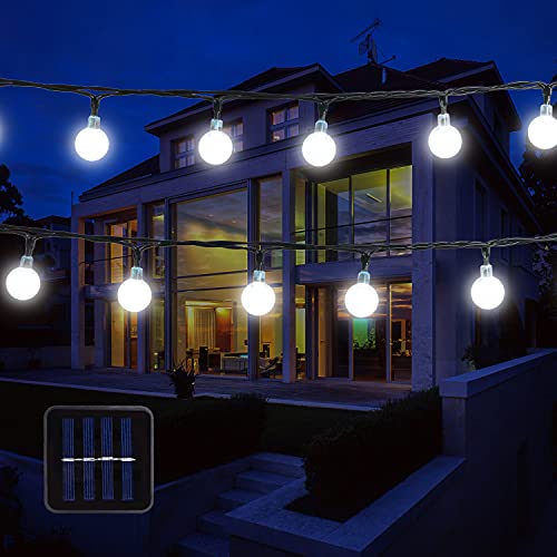 BAOANT Solar String Lights 36Ft 60 LED Crystal Ball Waterproof String Lights Solar Powered Fairy Lighting for Garden Home Patio Landscape Holiday Decorations(White)