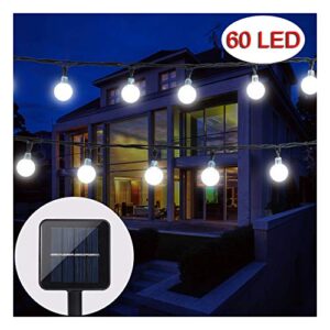 BAOANT Solar String Lights 36Ft 60 LED Crystal Ball Waterproof String Lights Solar Powered Fairy Lighting for Garden Home Patio Landscape Holiday Decorations(White)