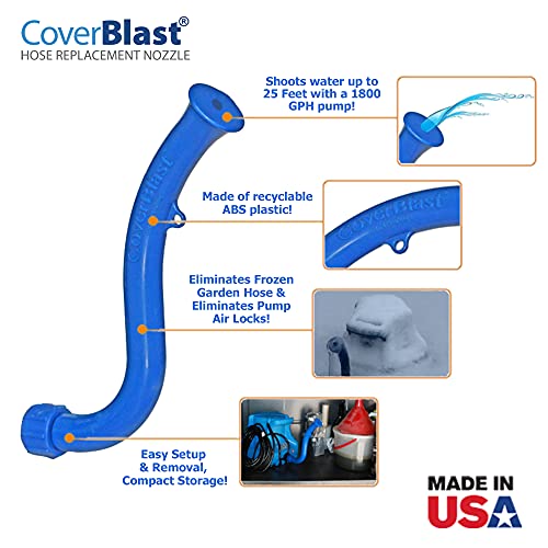 CoverBlast Pool Cover Pump Accessory - Easy-to-Install Hose Replacement Nozzle for Pool Pump