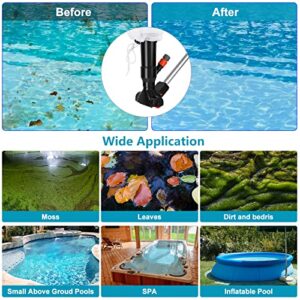 CKE 2022 Upgraded Portable Pool Vacuum Jet Underwater Cleaner W/Brush Bag, 5 Section 48" Pole Handheld Portable Pool Vacuum Swimming Pool Mini Jet Vacuum Pool Cleaner Spa Jet Vac for Above Ground Pool