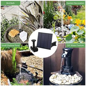 BSHAPPLUS Solar Bird Bath Fountain Pump - 1.8w, New Upgrade Water Fountain with Solar Panel & 4 Nozzles, Water Feature Fountain for Bird Bath, Garden, Fish Tank, Small Pond, Lawn, Aquarium