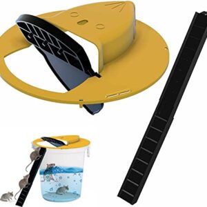 Hackerdom Mouse Trap - Bucket Mouse Traps,Automatic Reset Flip and Slide Bucket Lid Mouse Trap |Humane or Lethal|Reusable|Auto Reset | Indoor Outdoor|5 Gallon Bucket Compatible|