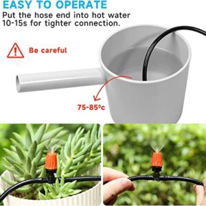 Micro Drip Irrigation Kit, Yulaiyoen Garden Irrigation System Plant Automatic Watering Kit with 32.8ft 1/4inch Blank Distribution Tubing Hose Adjustable Misting Sprinkler Nozzles for Greenhouse Patio