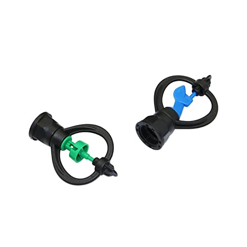 VIEUE Garden Drip Irrigation System Accessories 1/2" to 3/4" Internal Thread Rotating Nozzle 360 Degree Rotating Nozzle Garden Agricultural Irrigation Watering Nozzle (Color : Black with Green)