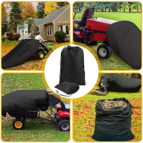 Milltrip Lawn Tractor Leaf Bag for Riding Lawn Mower, 96 × 56 Inch, 210D Oxford Cloth Wear-Resistant, Oversized Garden Lawn Mower Leaf Bag, Lawn Mower Grass Catcher Bag for All Lawn Mower Tractor