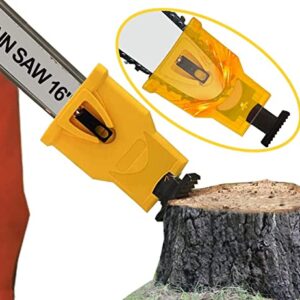 Nziqaz Chainsaw Sharpening Jig Kit, Portable Hand Crank Chainsaw Sharpeners Contains 3pcs Grinding Rod for All Kinds Of Chain Saws Blade and Electric Saw, for DIY Lumberjack, Garden Worker, Yellow