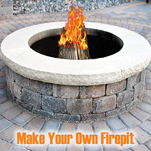 FEBTECH fire Rings for Outdoors Heavy Duty – fire Pit Ring 48 inch – Fire Pit Insert Round DIY fire Pit Liner - Above or In-Ground fire Ring for Outdoor Garden Patio Camping Bonfire